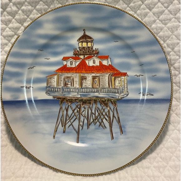 Royal Norfolk | Accents | Mobiles Middle Bay Lighthouse Plate | Poshmark